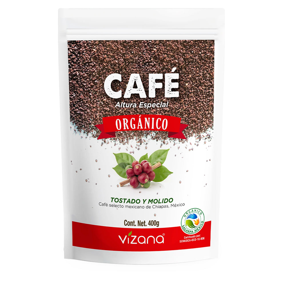 Vizana, Café Orgánico, Tostado y Molido, 400 g – Casa Cultiva