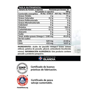 Lysi, Omega 3 - Forte, Aceite de Pescado, 60 caps – Casa Cultiva