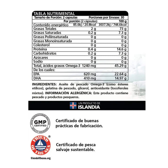 Lysi, Omega 3 - Forte, Aceite de Pescado, 60 caps – Casa Cultiva