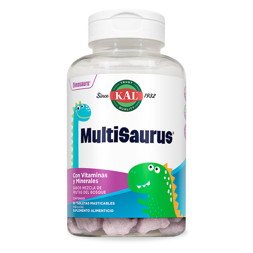 Multisaurus, Multivitamínico para Niños, 90 tabs masticables – Casa Cultiva