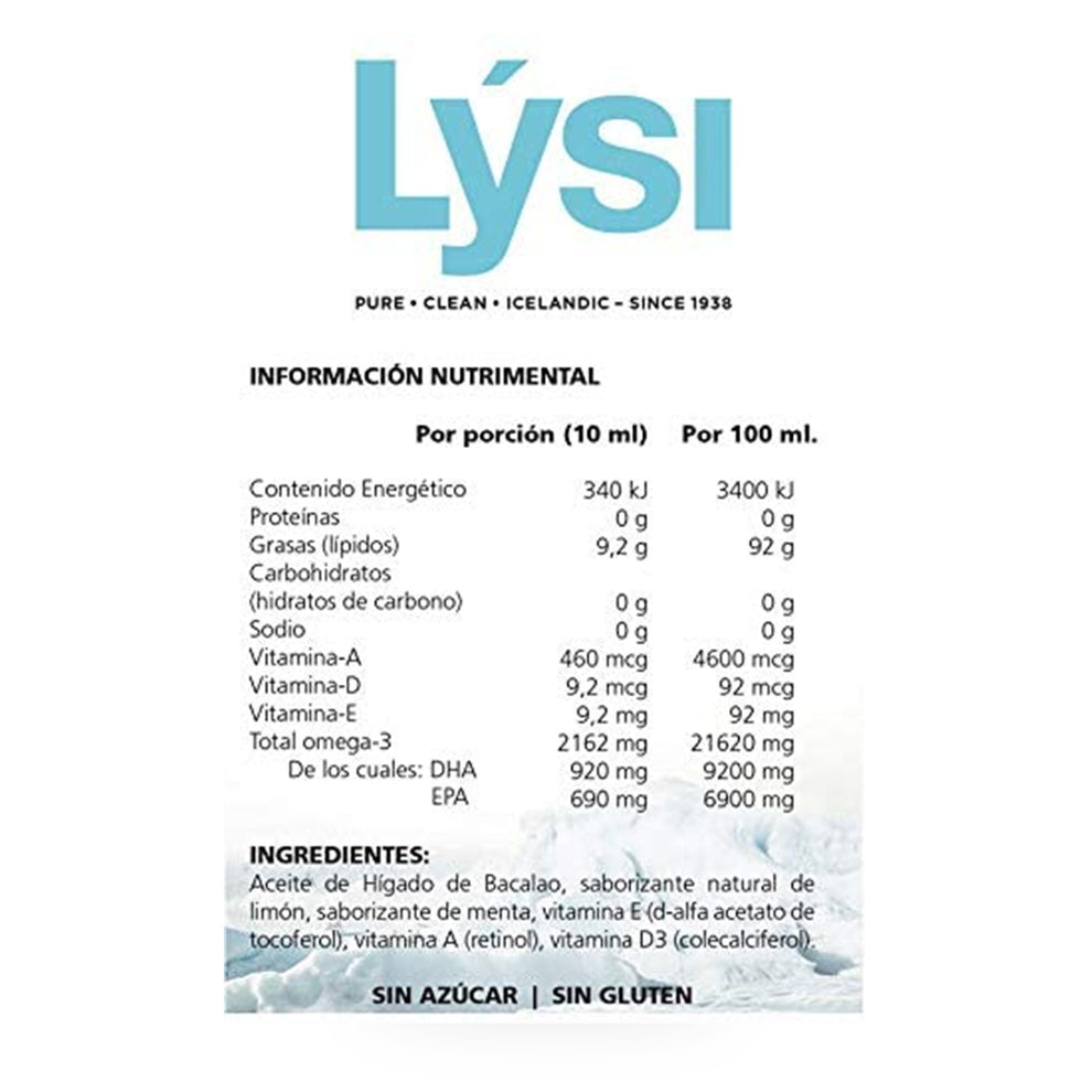 Lysi, Omega 3, Aceite de Hígado Bacalao, Limón, 240 ml – Casa Cultiva